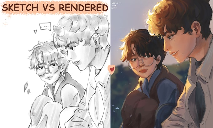 Draw pretty illustrations for you by Marimo_can_draw | Fiverr