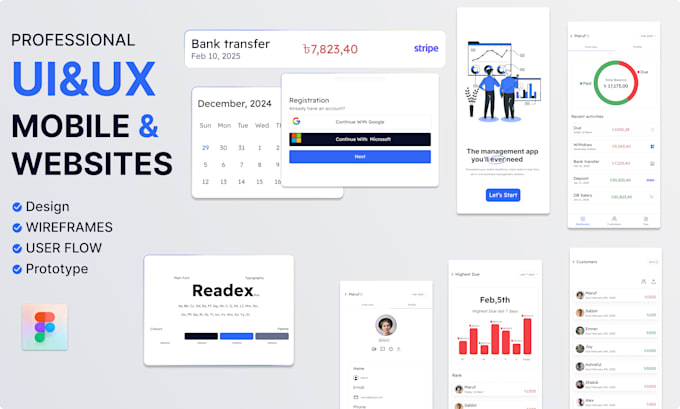 Do ui ux design, website, dashboard, mobile app ui ux design by Sayma_binte | Fiverr