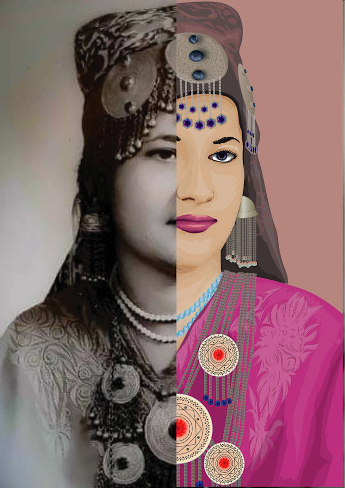 Custom vector portraits high quality digital art by Mujrimartist | Fiverr