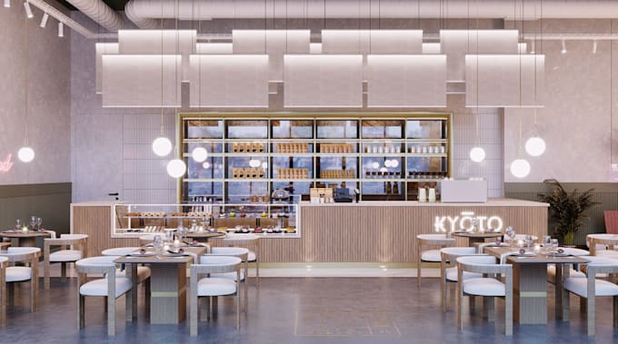 Revamp old apartment into modern restaurant, bar, coffee shop, patio ...