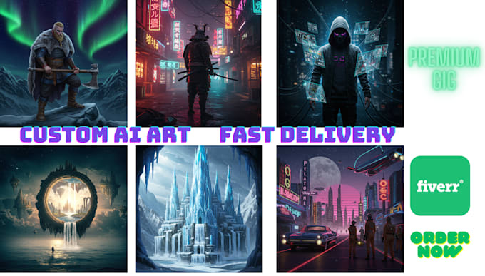 Create quick custom ai art using midjourney advanced by Hopenstudio | Fiverr