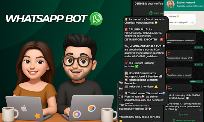 Build you your own custom whatsapp chat bot by Vanxhh | Fiverr