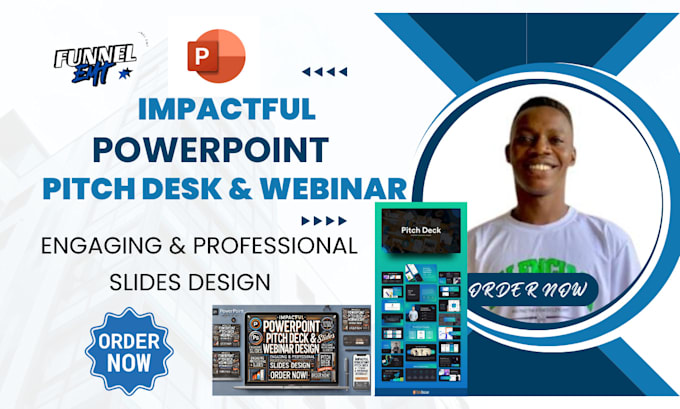 Edit and design impactful powerpoint slides, pitch decks, and webinars by Funnelemt | Fiverr