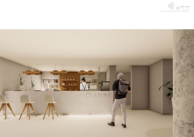 Renders interiores bar lune by Almabosio | Fiverr
