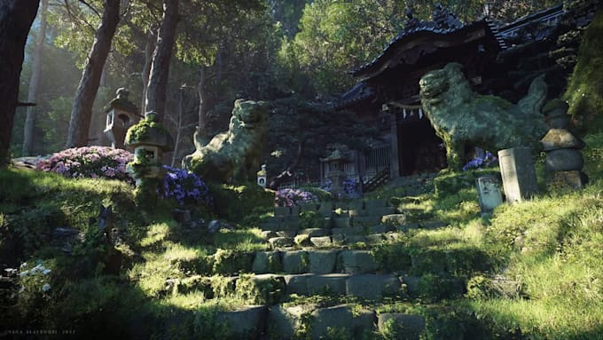 Do 3d game environment vrchat world game art level design unreal engine unity by Frost_furry ...