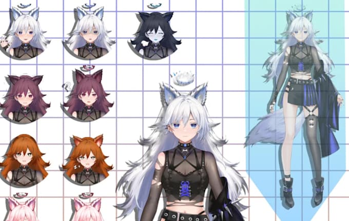 Live2d vtuber model,rig,vroid,vrchat,fursona,nsfw,blonde hair,vrc,pfp ...