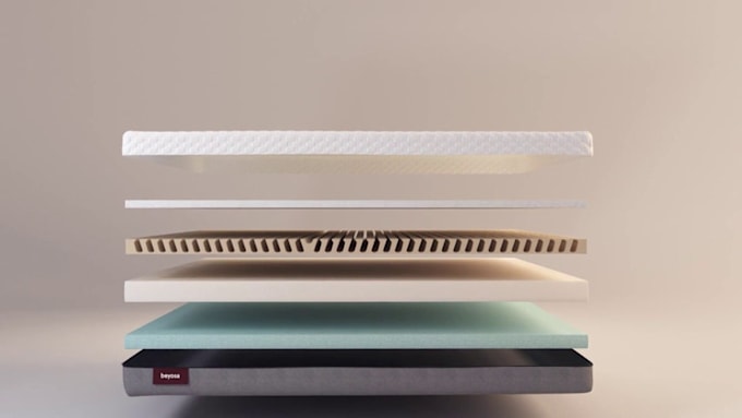 3d axonometric mattress animation 3d bed animation 3d cushion pillow ...