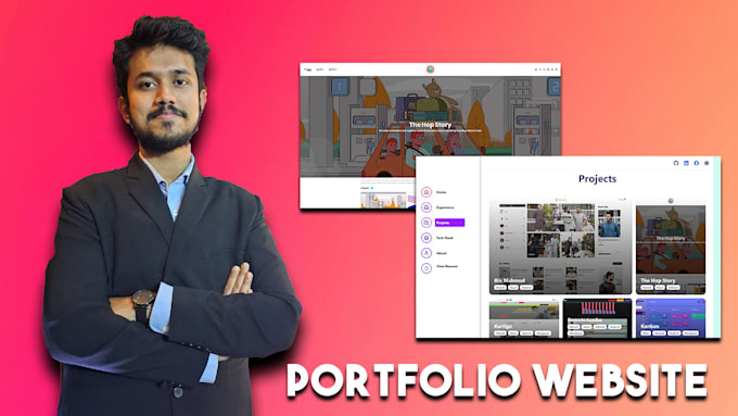 Create portfolio website with nextjs by Navodipmondal | Fiverr