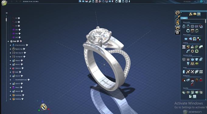Design 3d custom cad jewelry designing, realistic and jewelry animation ...