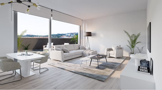 Render 2d floor plan to 3d home interior render your lkd photorealistic ...