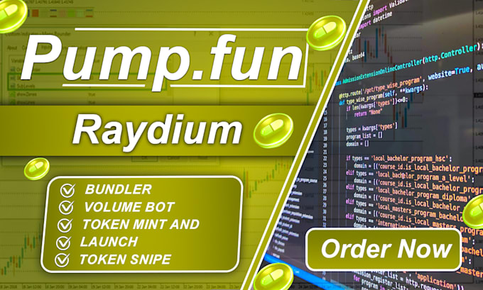 Build a custom solana bot for pumpfun raydium token2022 tax tokens and more by Devtools007 | Fiverr