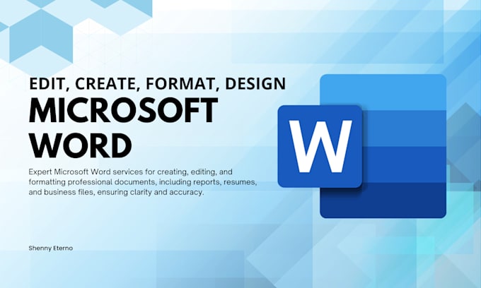 Edit, create, format, and design ms word document by Shennydraws | Fiverr