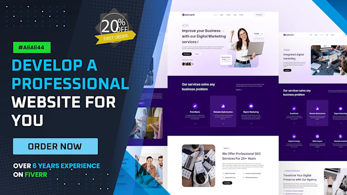 Create a design and develop responsive modern website by Aliali44 | Fiverr