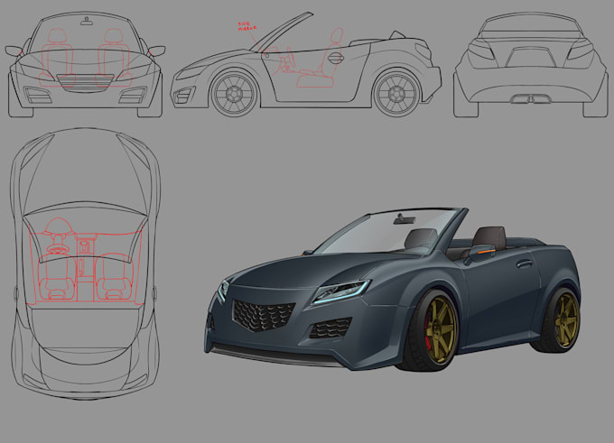 Do 3d model 3d design car 3d car modeling 3d car fivem car fivem mod by ...