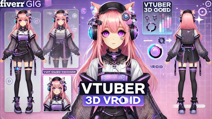 Create stunning 3d vtuber models anime characters by Alex_dens | Fiverr