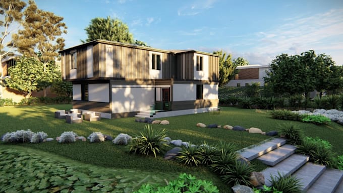 Revamp villa residential design,backyard poolside,balcony rooftop,fence ...