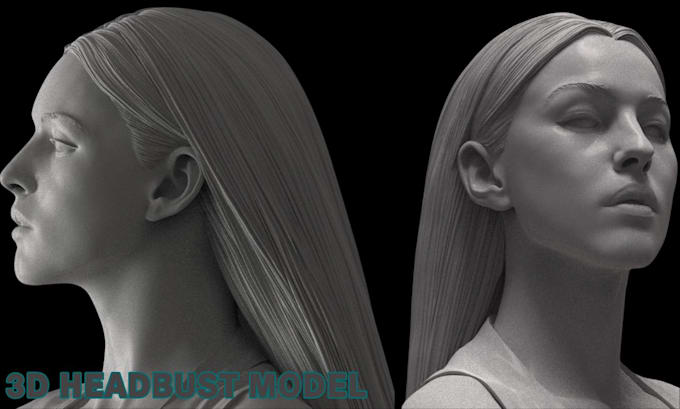 Sculpt realistic 3d head 3d face bust up 3d full body model for 3d ...