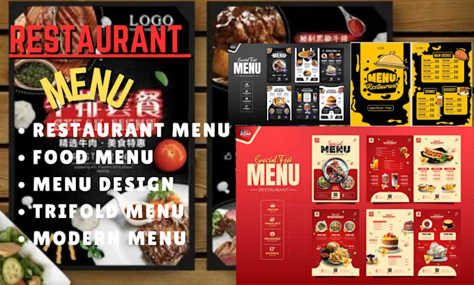 Design restaurant menu food menu unique bar cafe or food restaurant ...