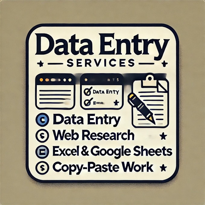 Do fast data entry, web research, copy paste, excel data entry, pdf to ...