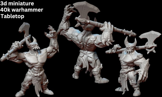 Sculpt 3d printable dnd stl file, 3d model 3d miniature, 40k warhammer tabletop by King001123 ...