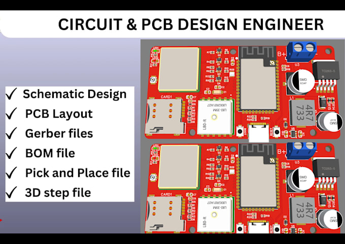 Design circuit and pcb layout in kicad, proteus, easyeda, altium by Scottpriscilla | Fiverr