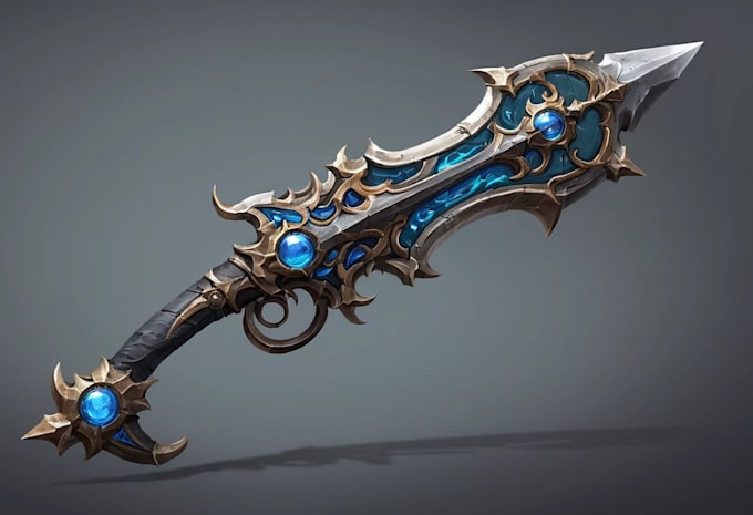 Design fantasy weapons in any artstyle by Aeedwinas | Fiverr