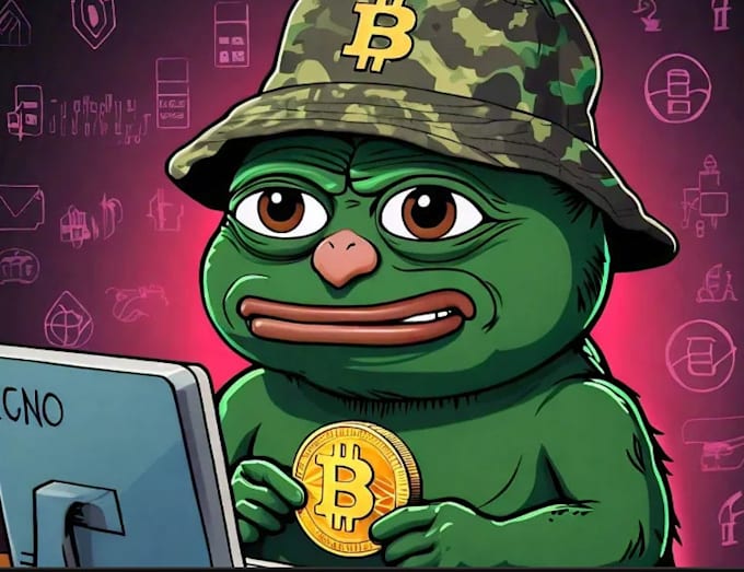 Crypto meme coin art video, meme coin art, meme coin animation, meme ...