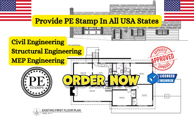 Do civil and structural engineering pe stamp in south carolina, north ...