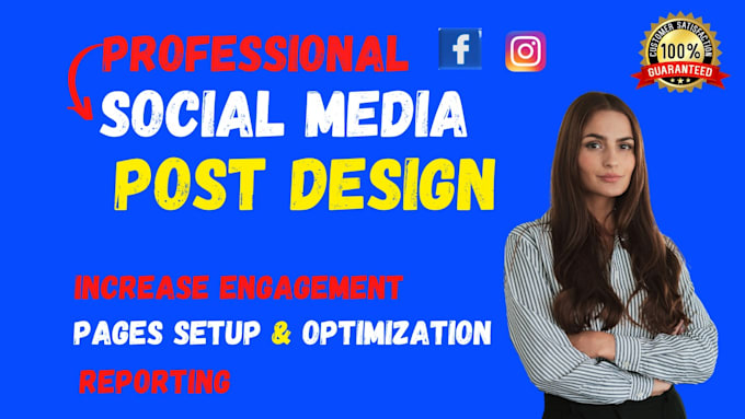 Design social media post, instagram post, facebook post, linkdin post ...