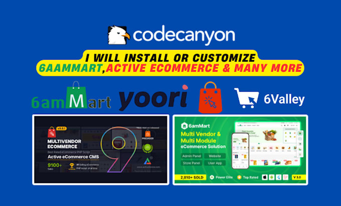 Install and setup 6aammart, active ecommerce , 6aam valley or any script by Codelabors | Fiverr