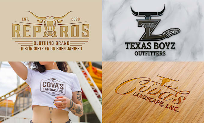 Design western, cattle brand, ranch style, and letter mark logo by ...