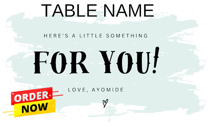 Design table name card design greeting card wedding logo birthday card ...