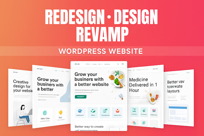 Design redesign or revamp wordpress website using elementor ...