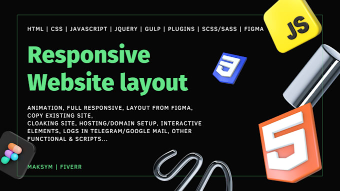 Create a fully responsive website layout by Maksymq | Fiverr