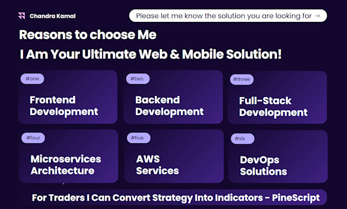 Develop scalable web and mobile apps by Chankamal | Fiverr