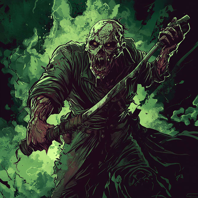 Draw fantasy horror character art or horror art by Zombi_56 | Fiverr