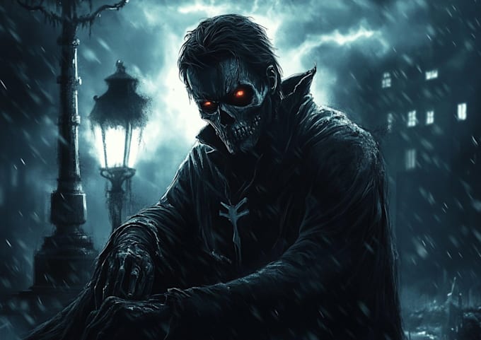 Draw detailed dark art and heavy metal horror illustration by Marsooley ...