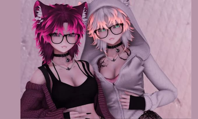 Créer un modèle 3d d'avatar vrchat personnalisé avatar furry avatar vtuber vrc pour vrchat