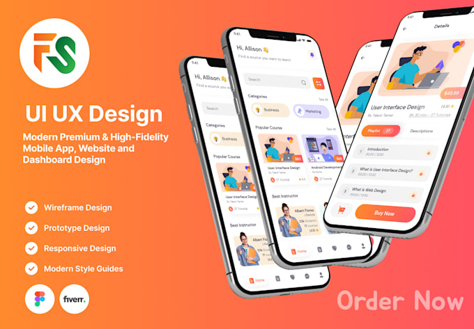 Do ux ui design, ux app design, figma dashboard design and website ui design by Facilesolutions ...