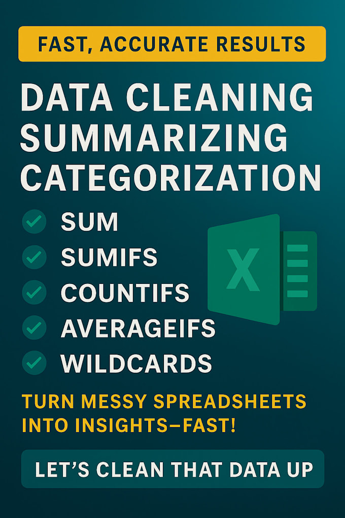 Apply excel formulas for data cleaning and categorization by ...