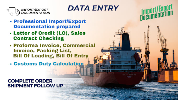 Do import and export documentation and lc follow up by Rahi3344 | Fiverr
