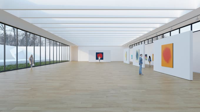 Design 3d museum gallery,art exhibition center, automobile showroom ...