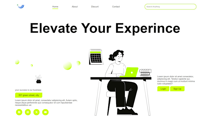 Create a responsive landing page with html and css by Mamun1203 | Fiverr