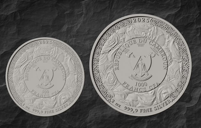 Design 3d printable coin model cnc relief 3d coin sculping in zbrush 3d ...