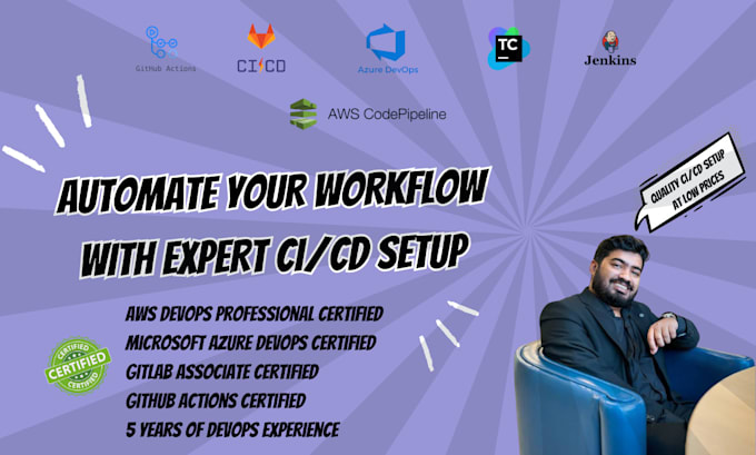 Professional cicd pipeline setup for top devops tools by Devsecops_guru | Fiverr
