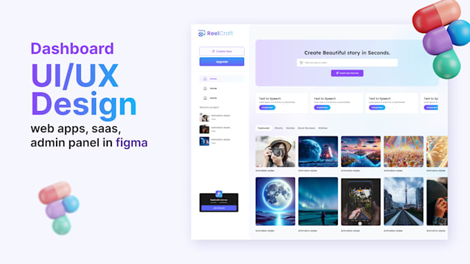 Design dashboard ui ux for web apps, saas, admin panel in figma by Designer63100 | Fiverr