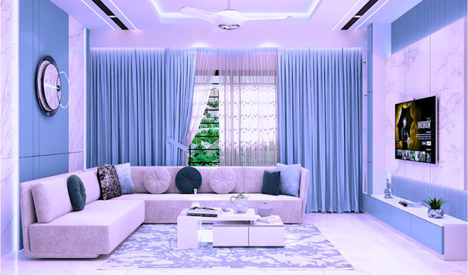 Model and render 3d home interior and exterior walkthrough draw house ...