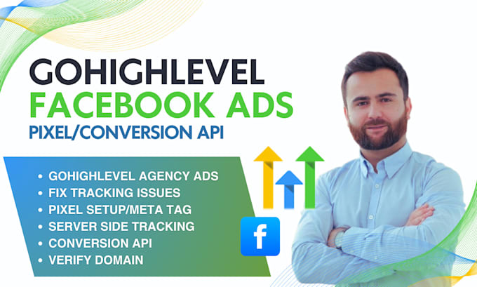 Run, fix facebook ads pixel conversion api gohighlevel agency ghl meta ads form by Growithpavlo ...