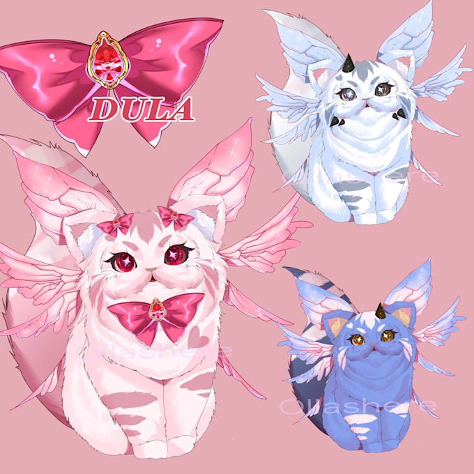 Draw cute fantasy pet illustration by Ollashere | Fiverr