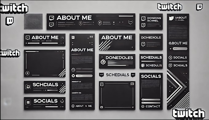 Create stunning twitch panels, banners, and scenes by Elsiehahn | Fiverr